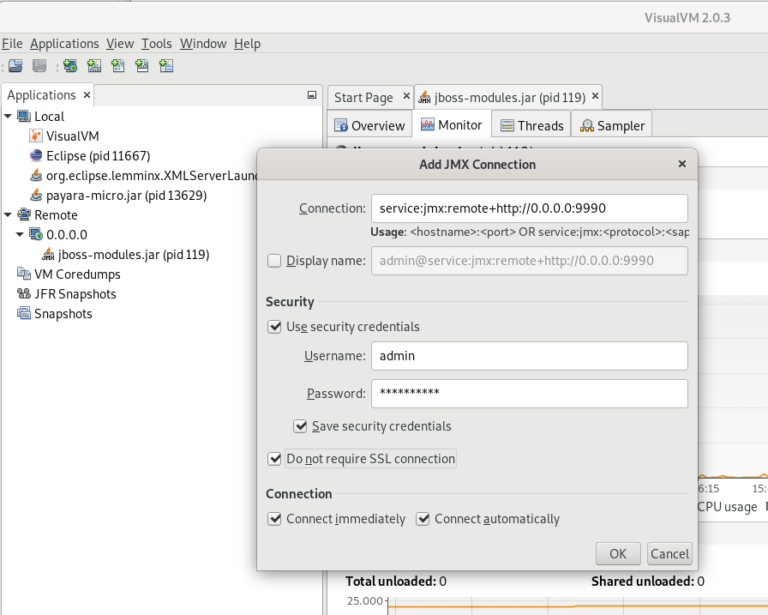 VisualVM & Wildfly running in Docker - Ralph's Open Source Blog